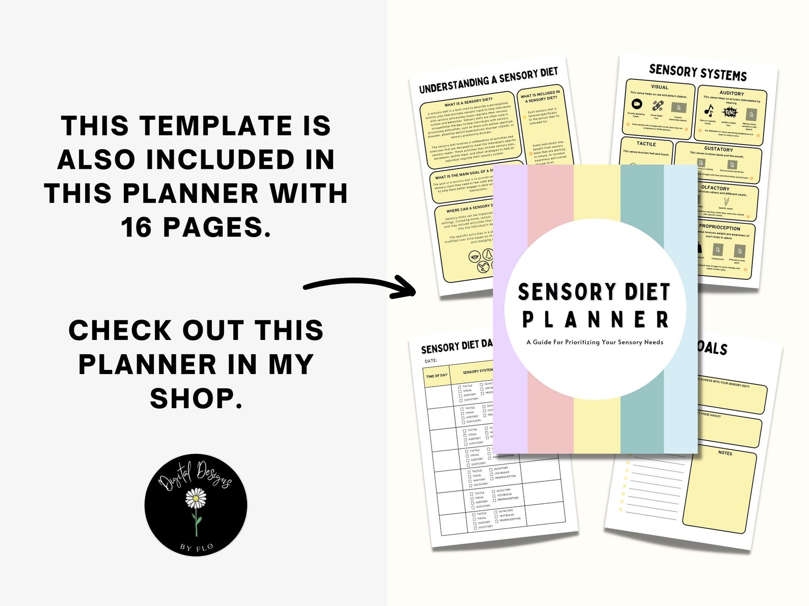 Sensory Diet Planner for Autism, ADHD, Sensory Processing Disorder ...