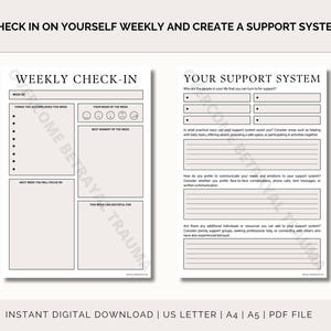 Betrayal Trauma Workbook Printable, Trauma Healing Journal, Therapy ...