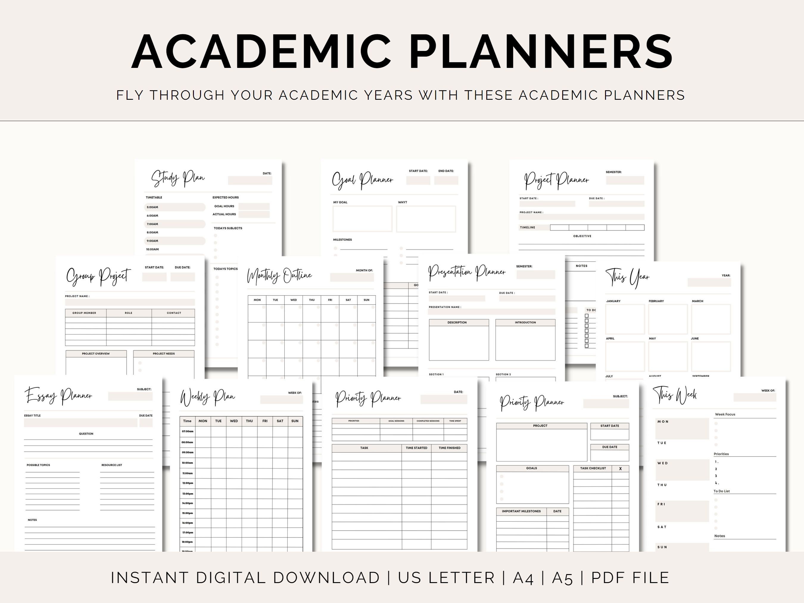 The Ultimate Student Planner Printable, Study Planner, Academic Planner ...