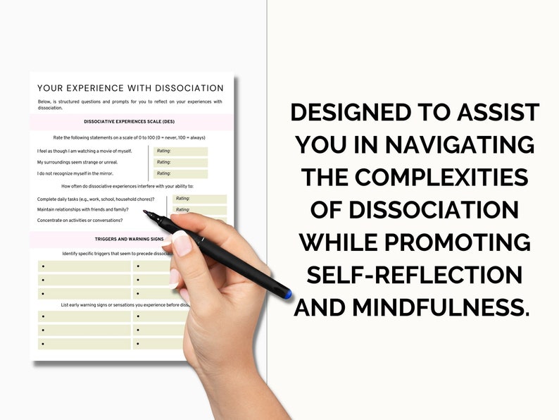 Printable Dissociation Journal, Dissociative Disorders, Trauma Therapy ...
