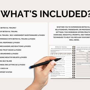 Betrayal Trauma Workbook Printable, Trauma Healing Journal, Therapy ...