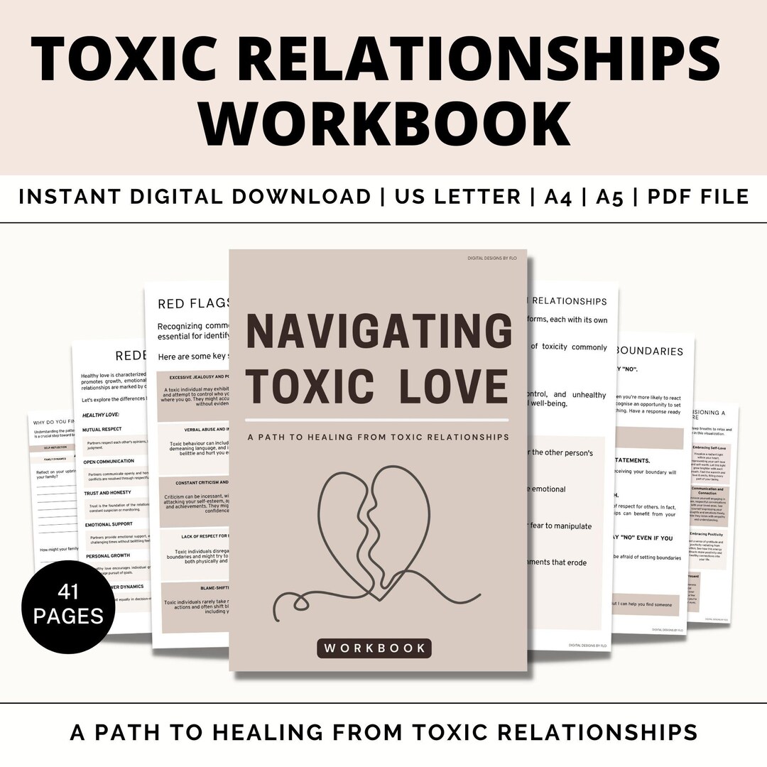 Toxic Relationship Workbook, Breakdown Worksheets, Relationship Therapy ...