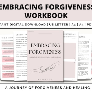 Forgiveness Workbook Printable, Forgiveness Worksheet, Forgiveness ...