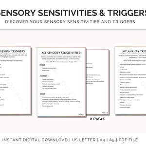 Workbook for Autism, Autism Worksheets, Autism Journal, Sensory Journal ...
