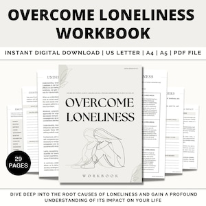 Overcome Loneliness Workbook Printable, Dealing With Loneliness, People ...