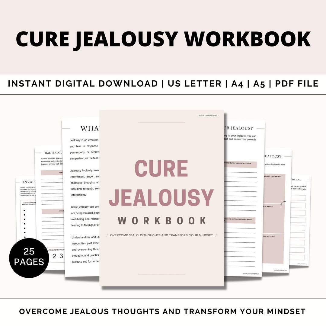 Cure Jealousy Workbook, Jealousy Processing Prompts, Competition ...