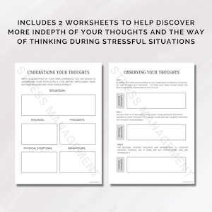 Stress Management Worksheets, Stress Relief Printable, Therapy ...