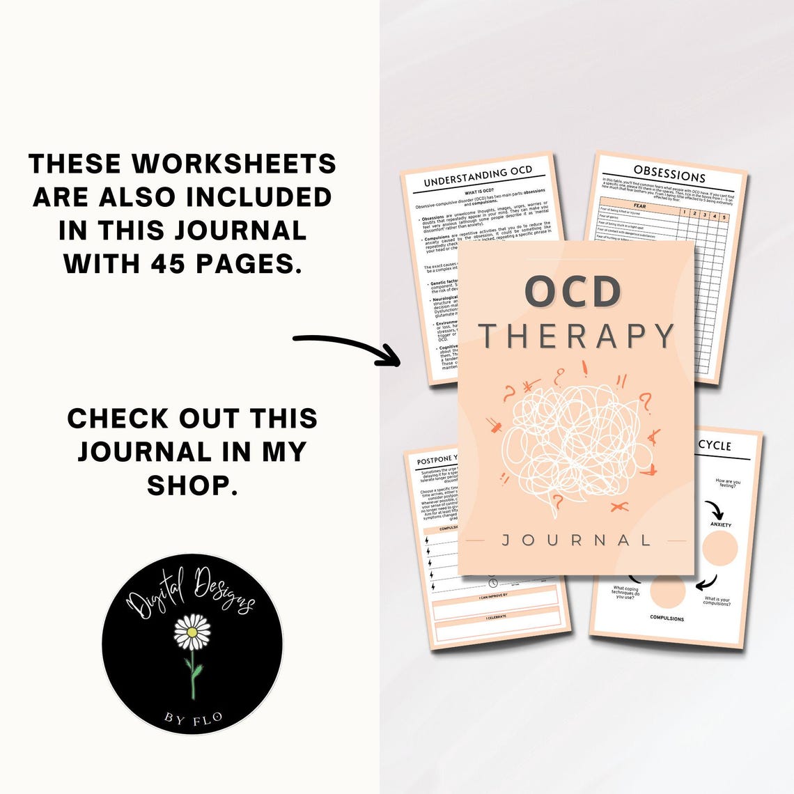 ERP Worksheets, OCD Worksheets, OCD Workbook, Exposure Therapy ...