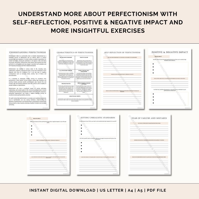Perfectionism and Procrastination Workbook, Manage Your Perfectionism ...