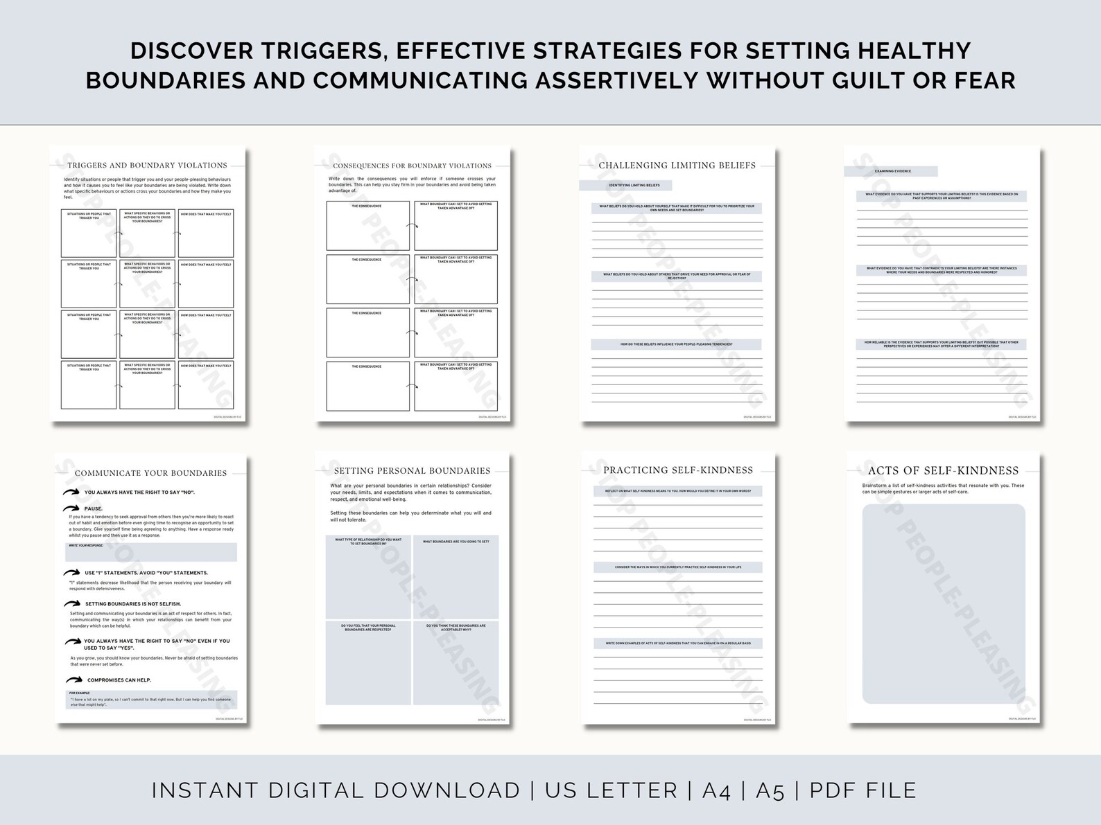 People Pleasing Workbook Printable, Self-love Workbook, Self-awareness ...