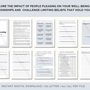 People Pleasing Workbook Printable, Self-love Workbook, Self-awareness ...