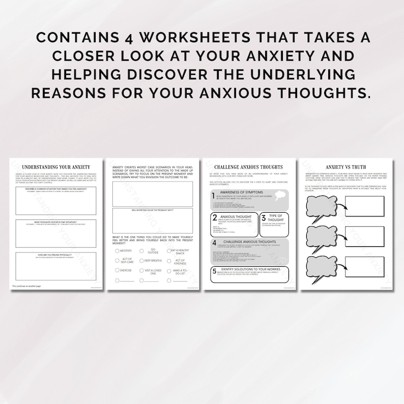 Anxiety Worksheets, Anxiety Relief, Anxiety Journal, Therapy Journal ...
