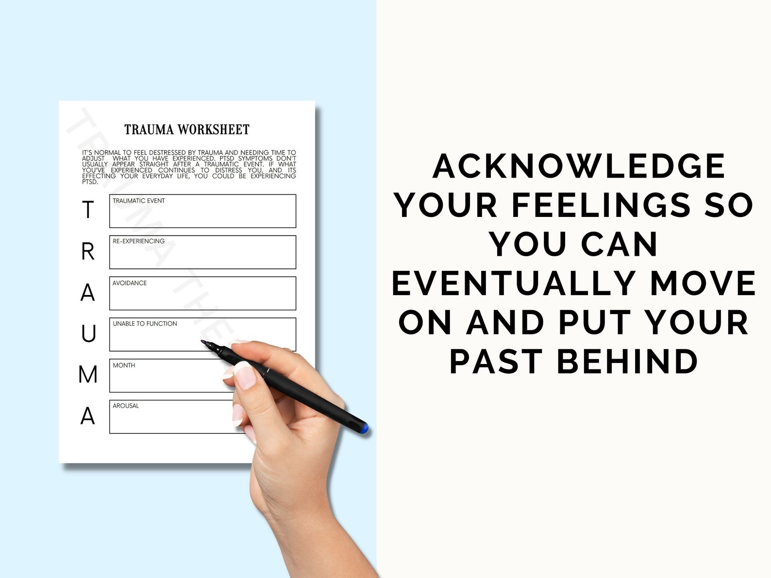 Trauma Therapy Worksheets, Trauma Workbook, Trauma Therapy, Trauma ...