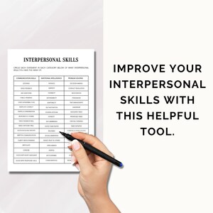 Printable Interpersonal Skills Worksheets, Communication Journal, CBT ...