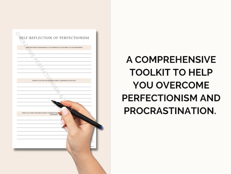 Perfectionism and Procrastination Workbook, Manage Your Perfectionism ...