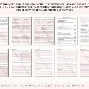 Abandonment Workbook, Attachment Styles, Inner Child Healing, Childhood ...