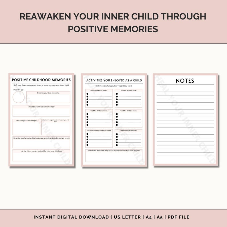 Inner Child Workbook Printable, Inner Child Healing, Therapy Resources ...