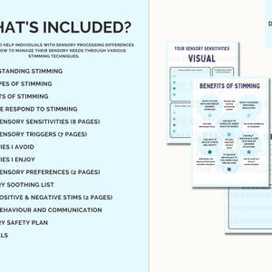 Workbook for Autism, Stimming Worksheets, Autism Journal, Sensory ...