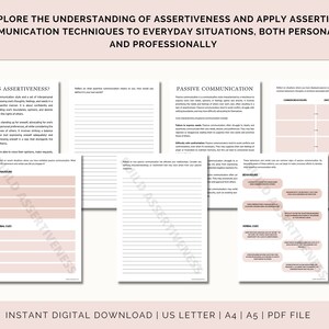 Assertiveness Workbook, Assertive Exercises, Set Boundaries, Assertive Communication ...