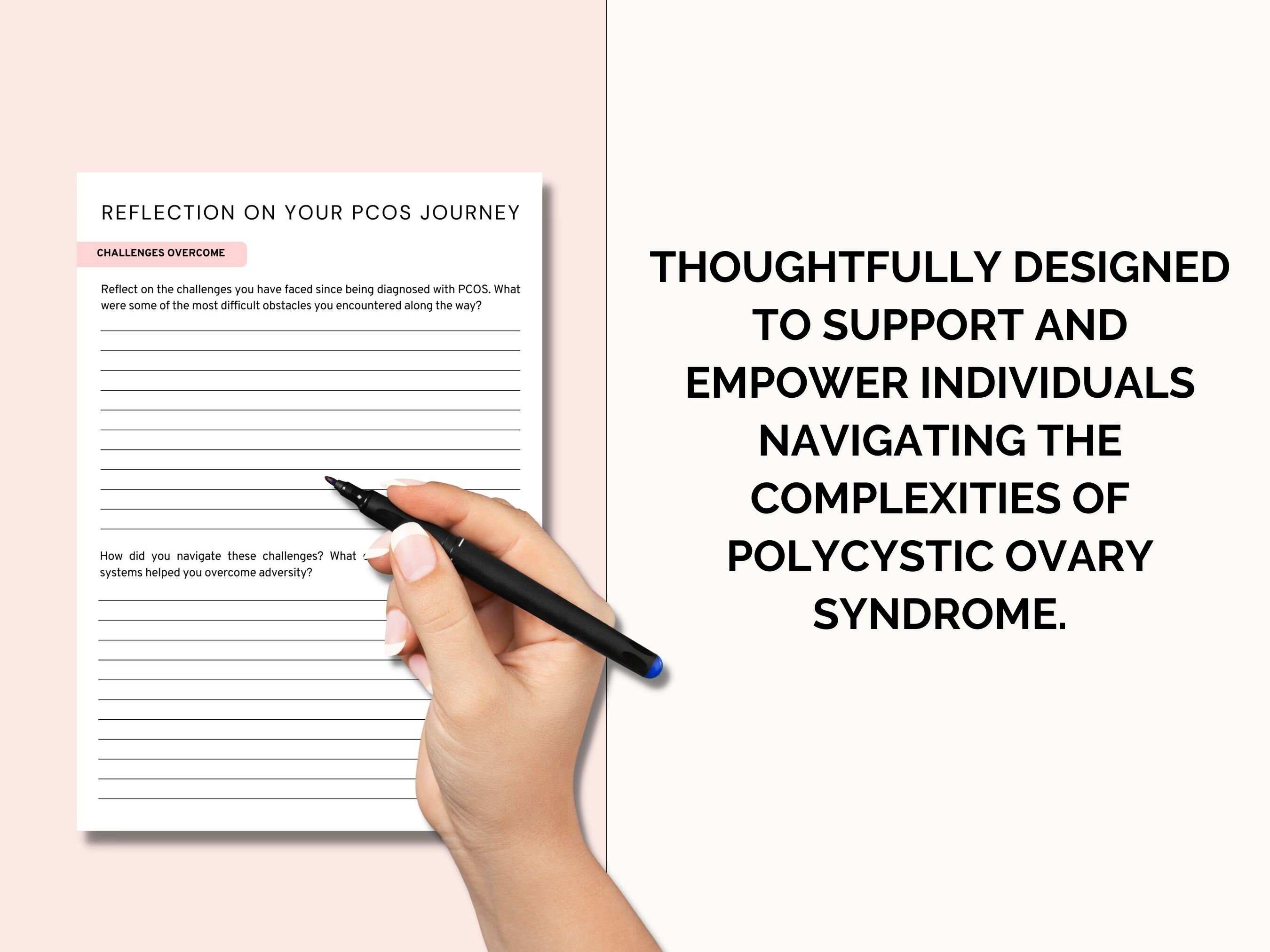Printable PCOS Journal, PCOS Symptoms Tracker, Self Care Planner ...