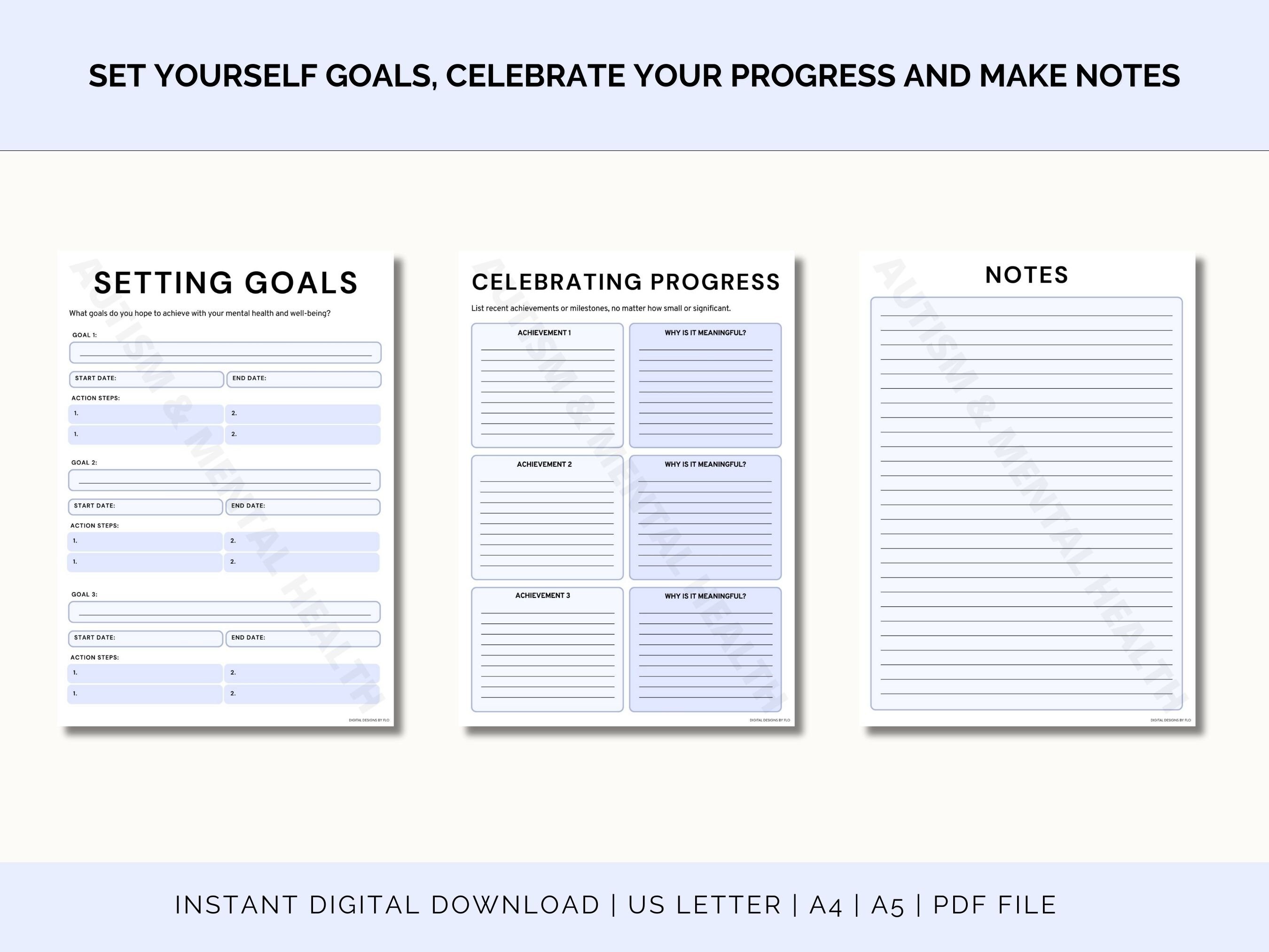 Workbook for Autism and Mental Health, Sensory Journal, Neurodivergent ...