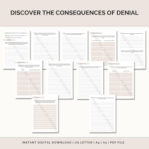 Managing Denial Workbook, Boundaries Workbook, Self Help, CBT Coping ...