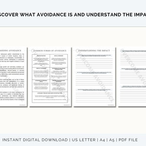 Overcome Avoidance Workbook, Self-esteem, Setting Boundaries, Therapy ...