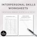Printable Interpersonal Skills Worksheets, Communication Journal, CBT ...