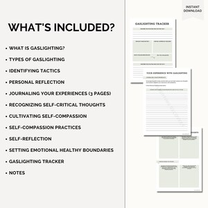 Gaslighting Recovery Workbook, Setting Boundaries, Boundaries Journal ...