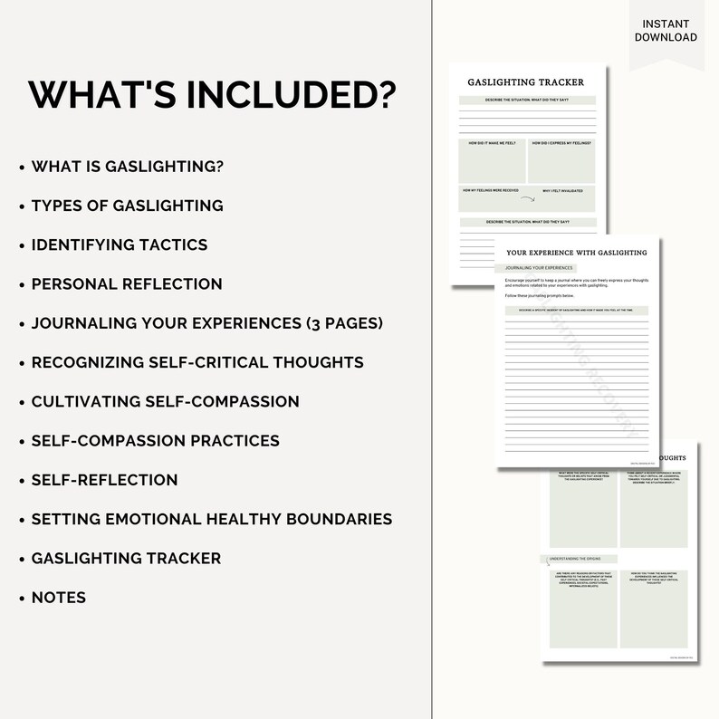 Gaslighting Recovery Workbook, Setting Boundaries, Boundaries Journal, Relationship Therapy ...