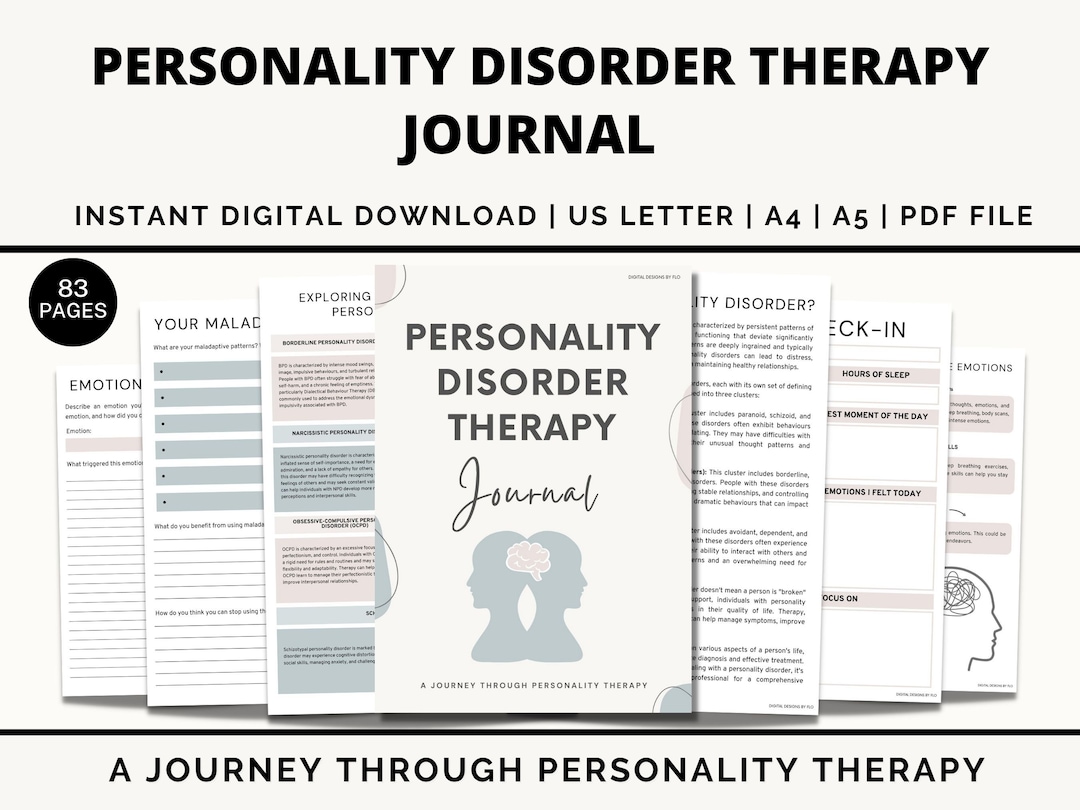 Personality Disorder Therapy Journal, BPD Workbook, Borderline ...