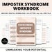 Imposter Syndrome Worksheets, Self Sabotage Workbook, Overcome ...