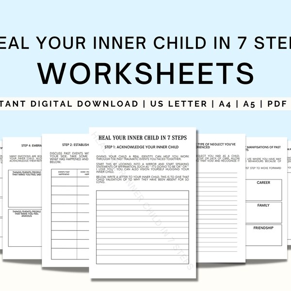Abandonment Workbook, Attachment Styles, Inner Child Healing, Childhood ...