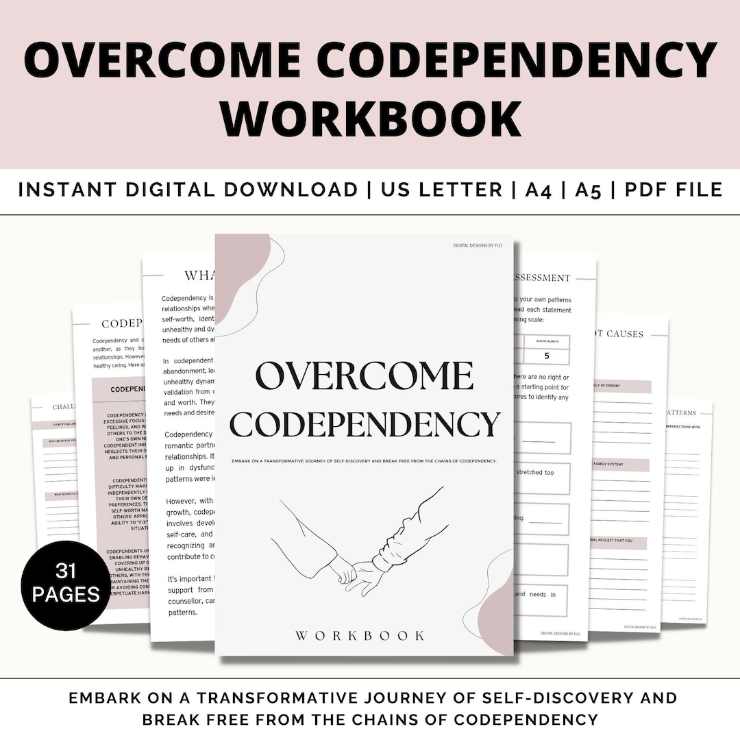 Overcome Codependency Workbook, Codependency Worksheet, Codependency ...