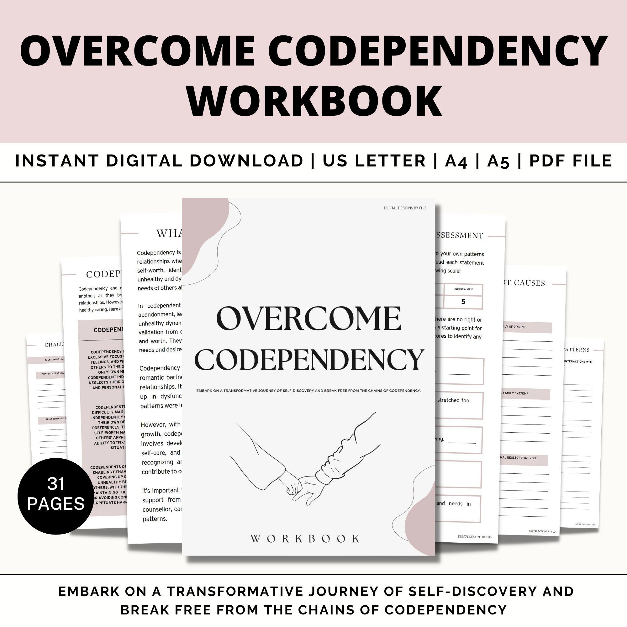 Overcome Codependency Workbook, Codependency Worksheet, Codependency ...