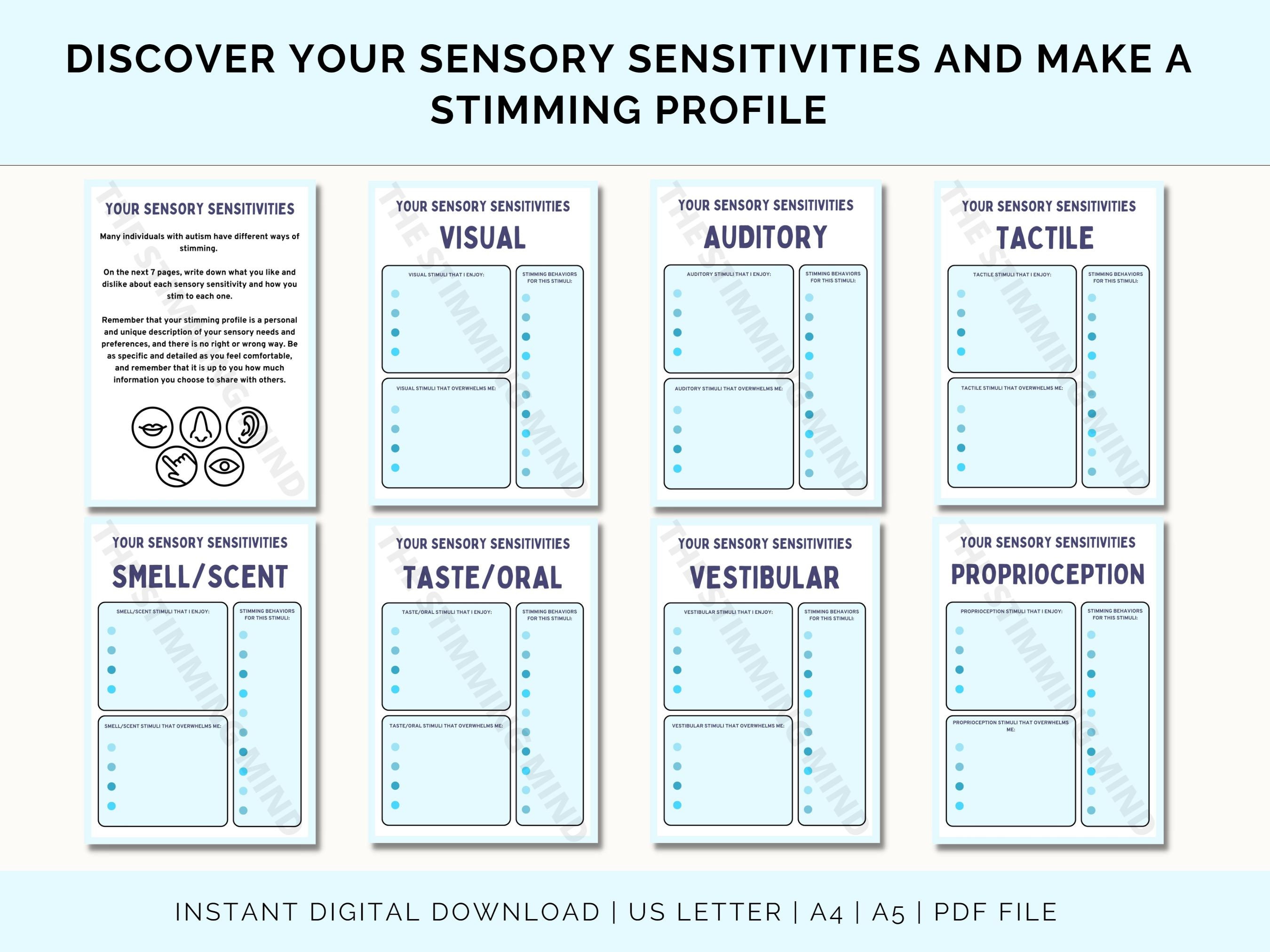Workbook for Autism Stimming Worksheets Autism Journal - Etsy