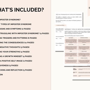 Imposter Syndrome Worksheets, Self Sabotage Workbook, Overcome ...