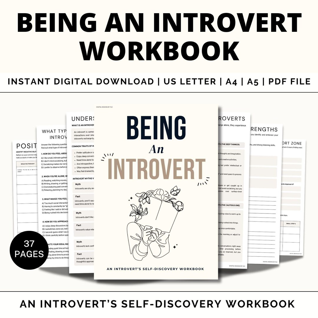 Introvert Journal, Social Anxiety, Self-care & Reflection Planner ...