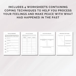 Trauma Therapy Worksheets, Trauma Workbook, Trauma Therapy, Trauma ...