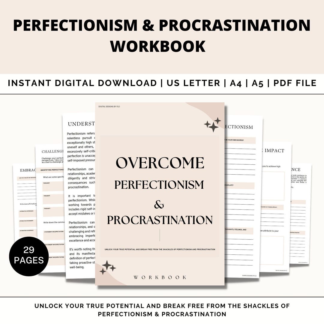 Perfectionism and Procrastination Workbook, Manage Your Perfectionism ...