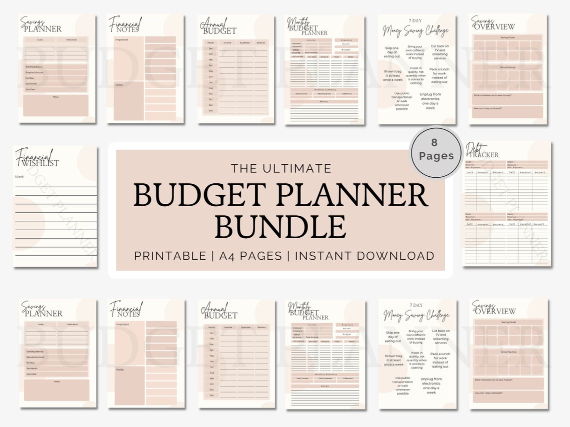 Budget Planner Printable, Finance Tracker, Printable Budget, Financial ...