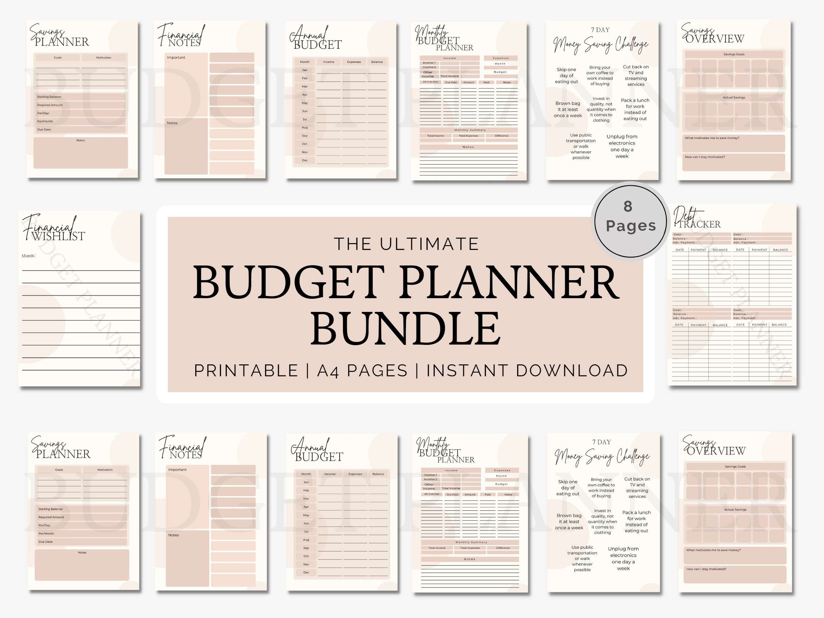 Budget Planner Printable, Finance Tracker, Printable Budget, Financial ...