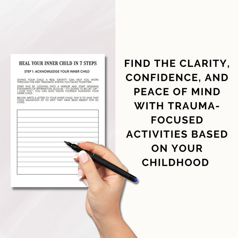 Inner Child Worksheets Printable, Inner Child Workbook, Inner Child ...