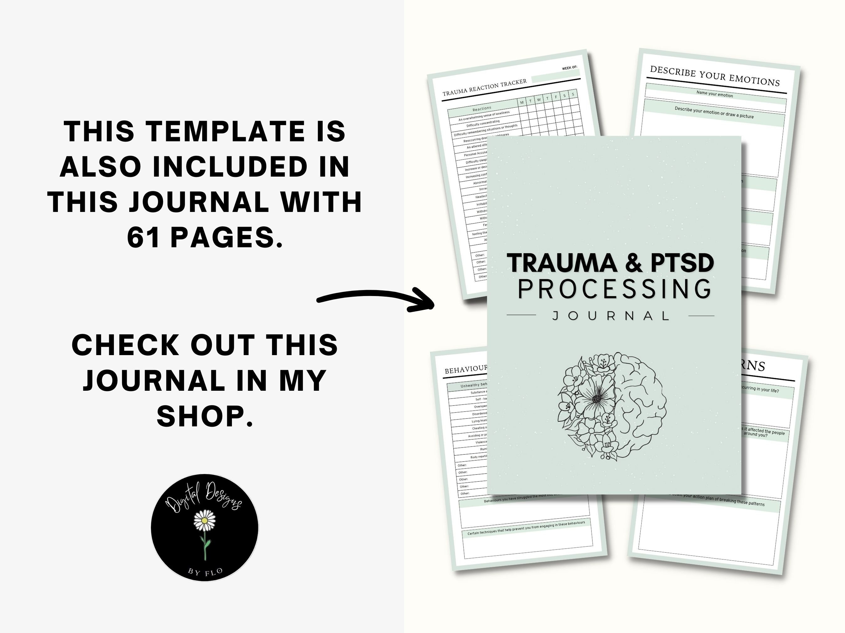 Resilience Plan Template, Trauma Therapy, Trauma Journal, PTSD Journal ...