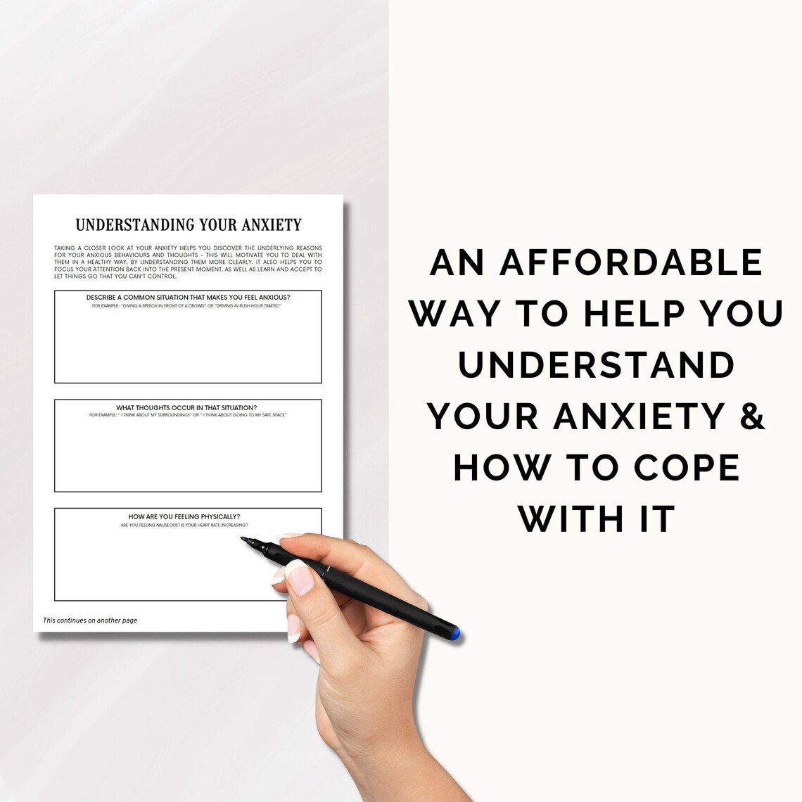 Anxiety Worksheets, Anxiety Relief, Anxiety Journal, Therapy Journal ...