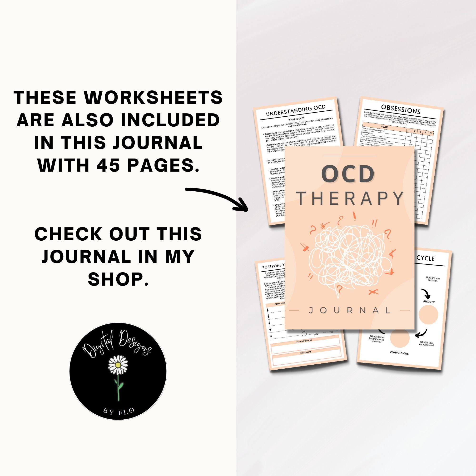 OCD Therapy Worksheets, ERP Self-help Strategies, Exposure Therapy ...