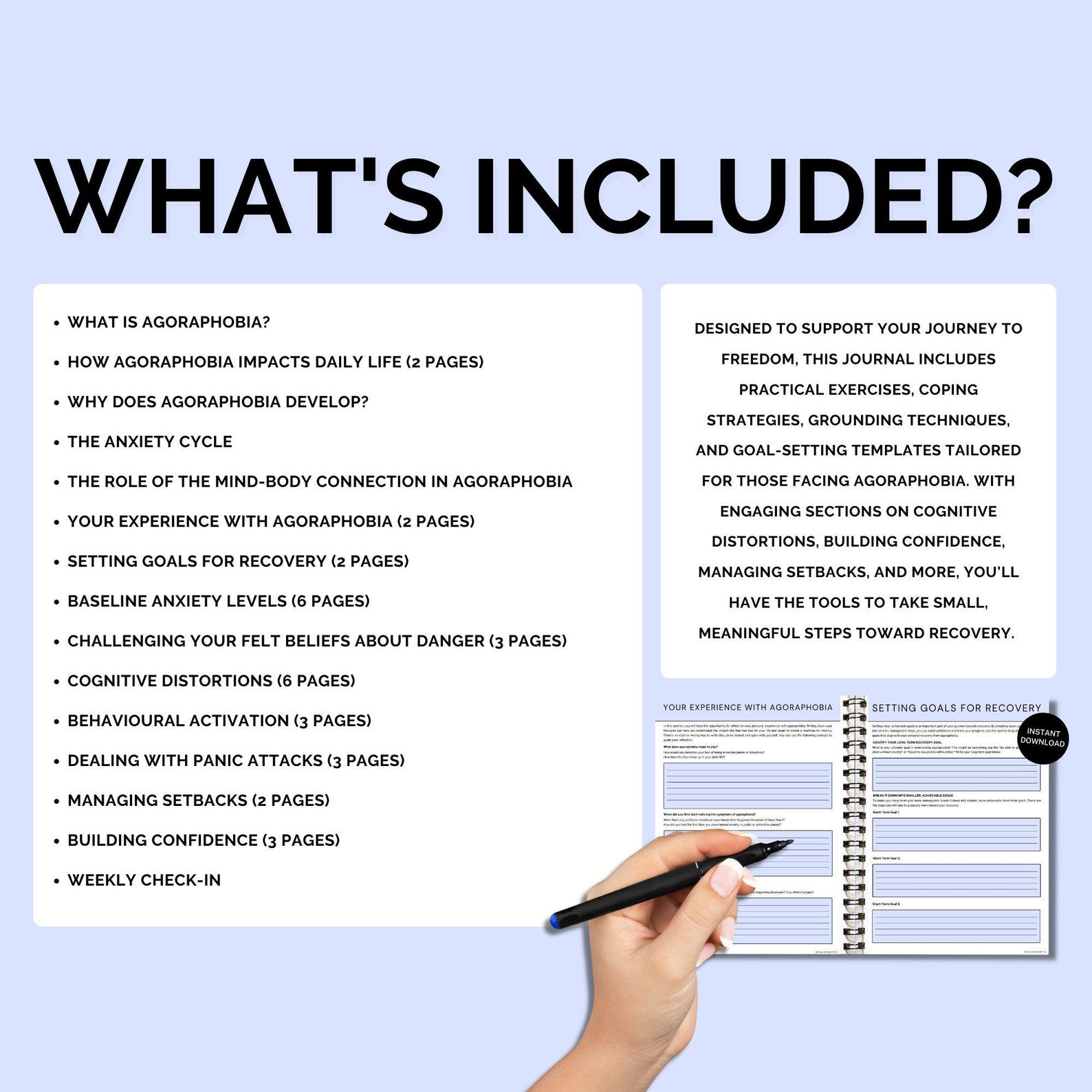 Agoraphobia Recovery, Anxiety Relief, Panic Attacks, Phobia Worksheets ...