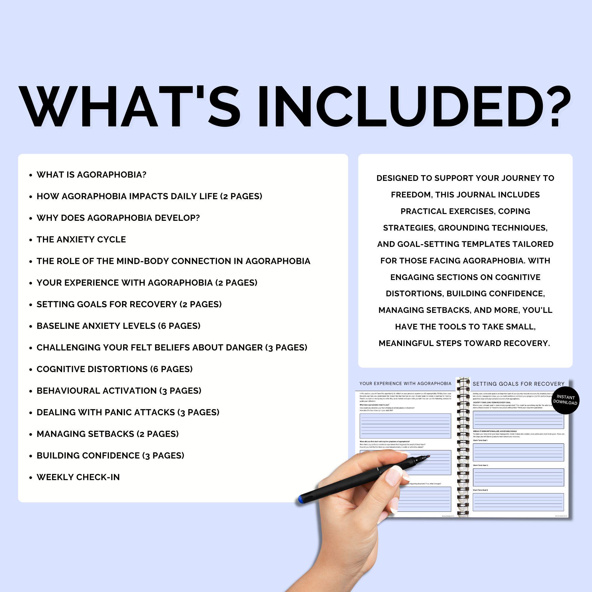 Agoraphobia Recovery, Anxiety Relief, Panic Attacks, Phobia Worksheets ...