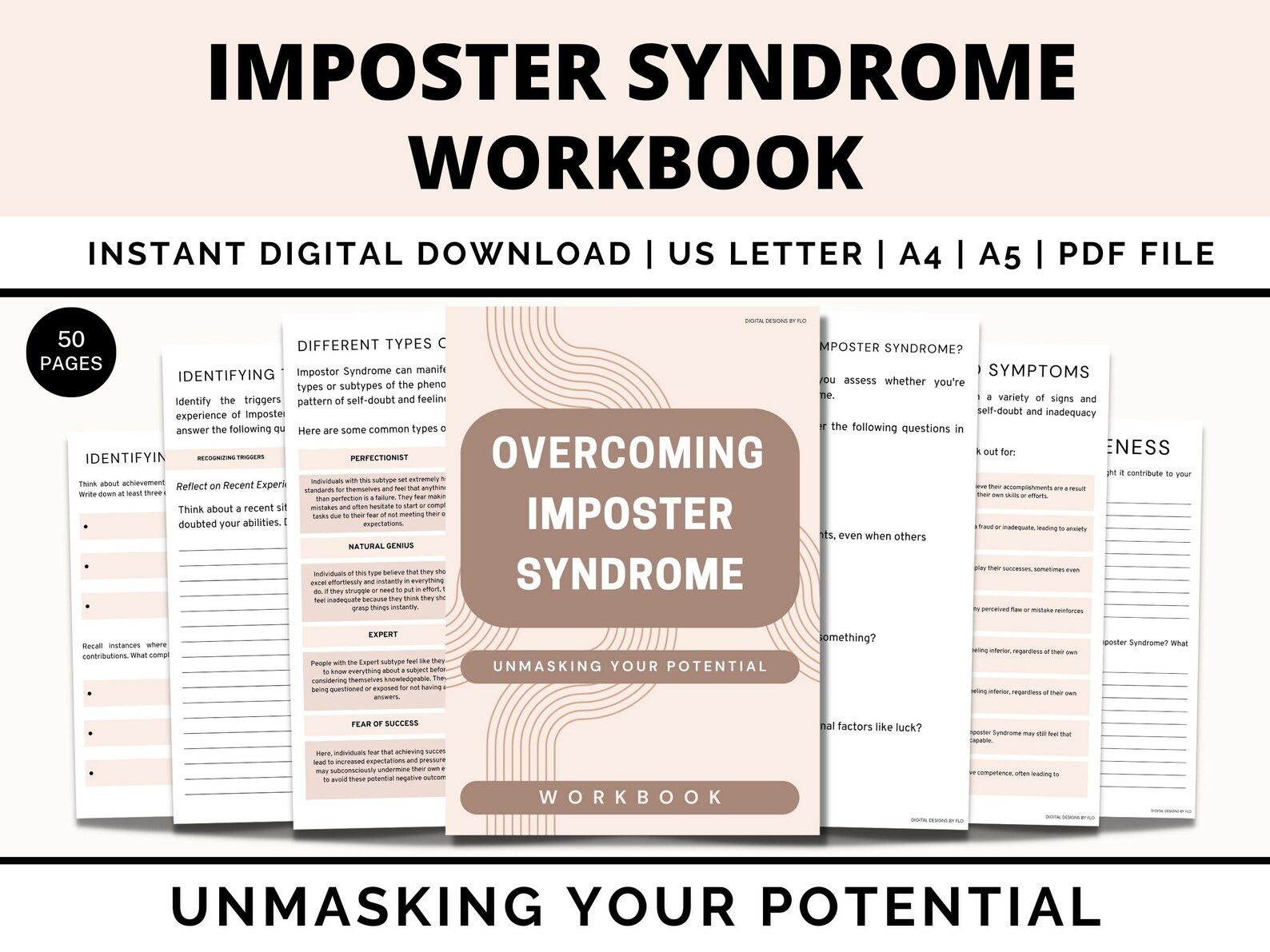 Imposter Syndrome Worksheets, Self Sabotage Workbook, Overcome ...