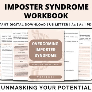 Imposter Syndrome Worksheets, Self Sabotage Workbook, Overcome ...